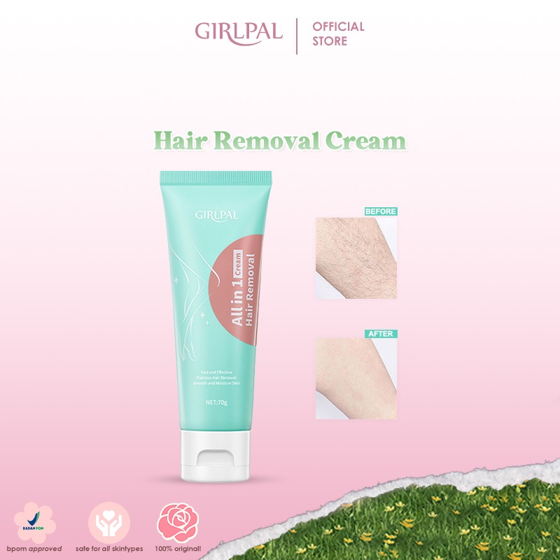 Jual [BPOM] GIRLPAL All In 1 Hair Removal Cream 70g / Krim Perontok ...