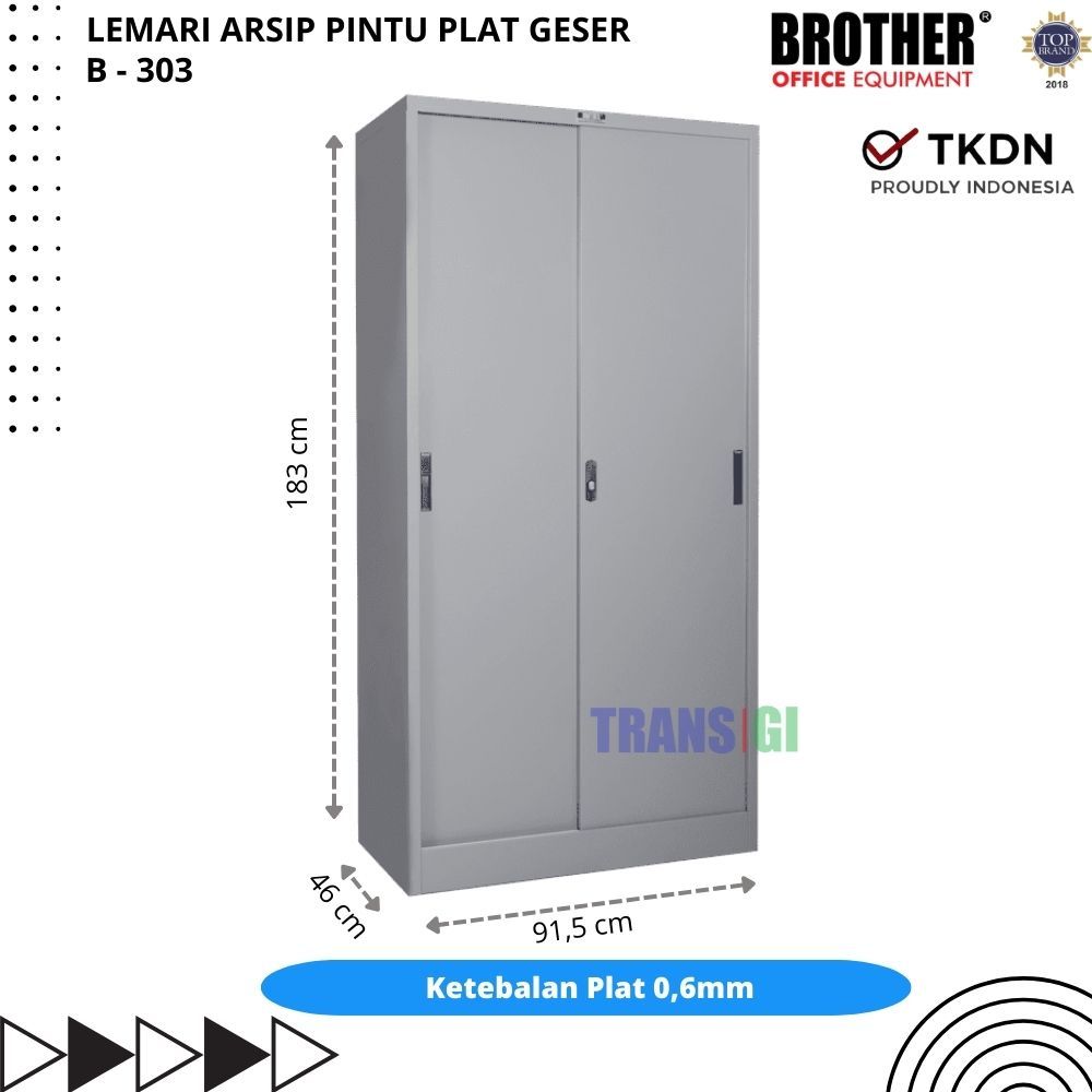 Jual Almari Arsip Pintu Plat Geser BROTHER B-303 | Shopee Indonesia