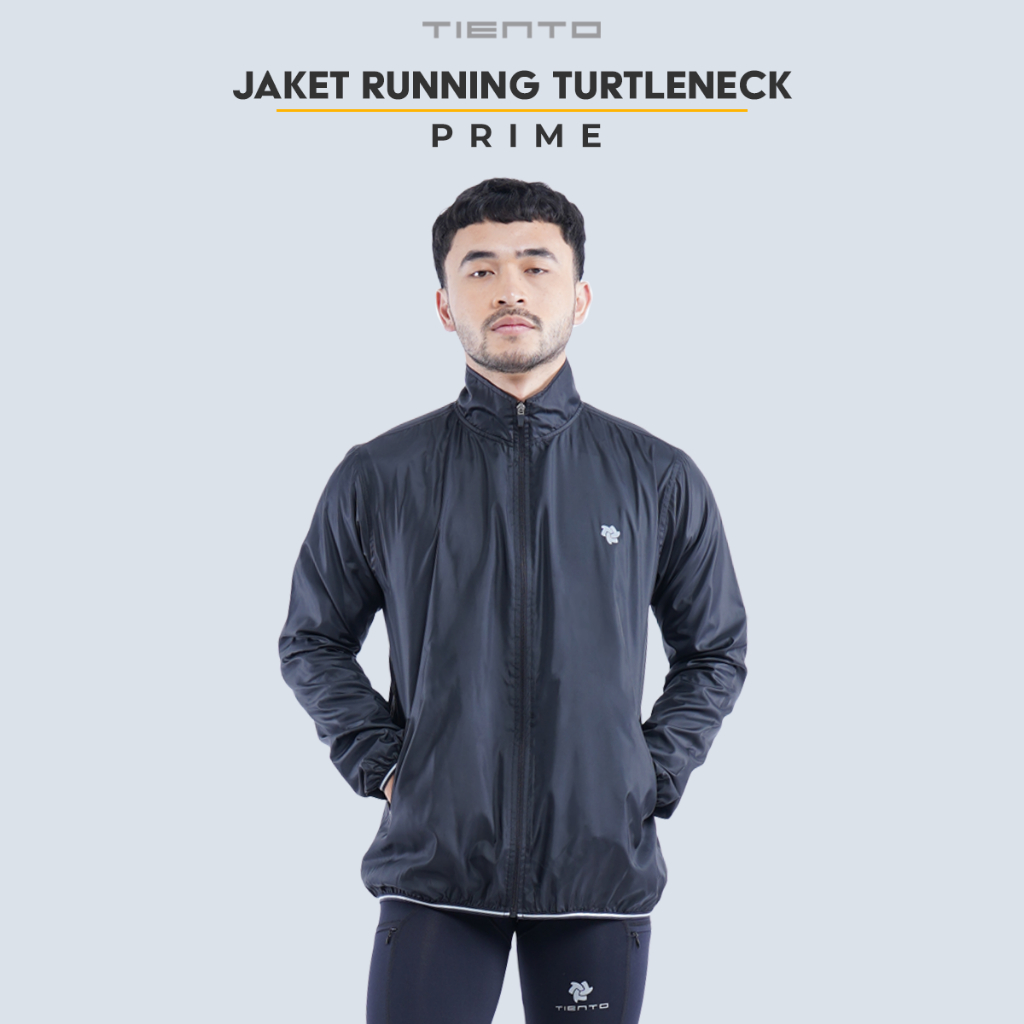 Jual Tiento Jaket Sport Running Tracktop Jogging Turtleneck Jacket ...