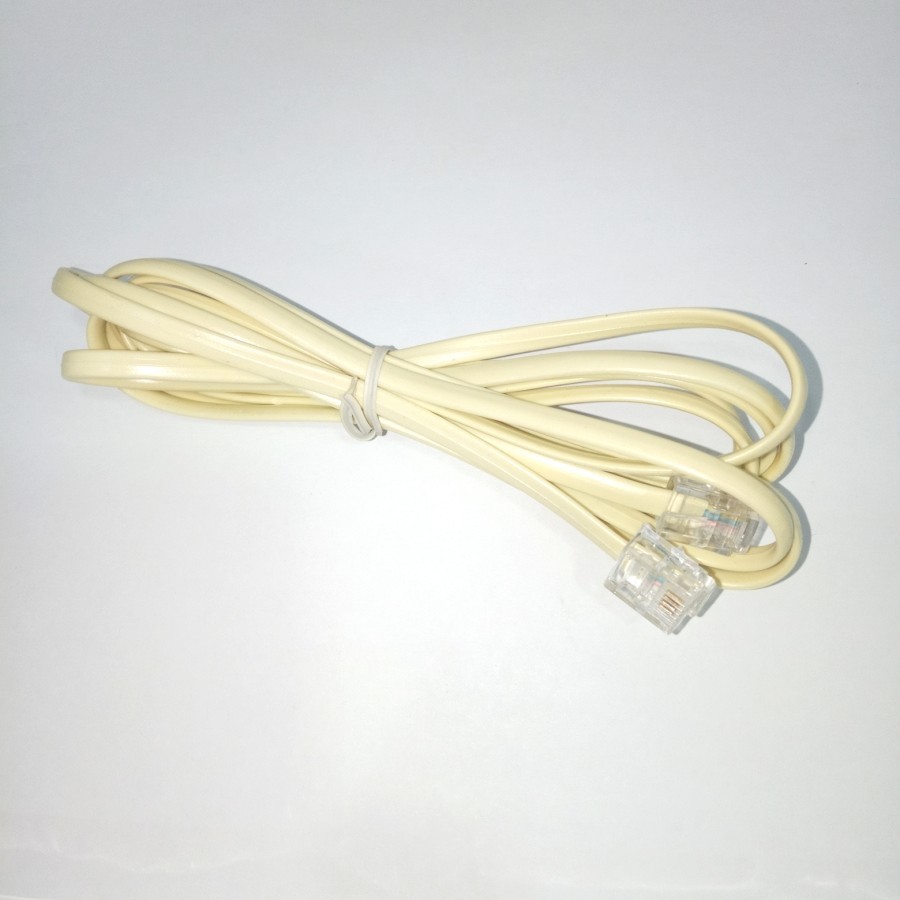 Jual KABEL TELEPON 2M ISI 4 + JEK PIN RJ11 | Shopee Indonesia