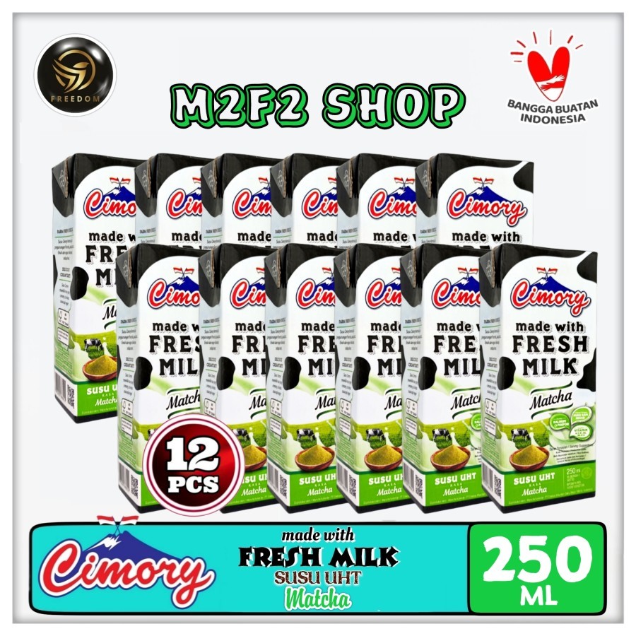 Jual Susu Cimory Fresh Milk Kotak UHT Matcha | Teh Hijau - 250 ml (Kemasan 12 Pcs) | Shopee ...