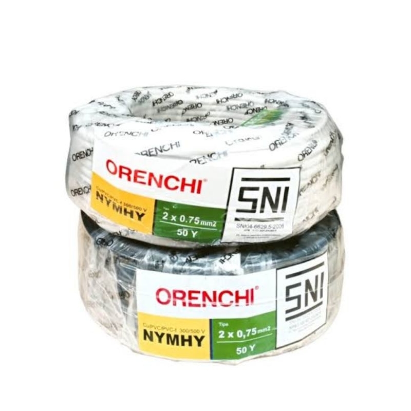Jual harga 1 meter Kabel NYMHY 2 x 0.75mm ORENCHI Kabel Listrik Serabut SNI | Shopee Indonesia