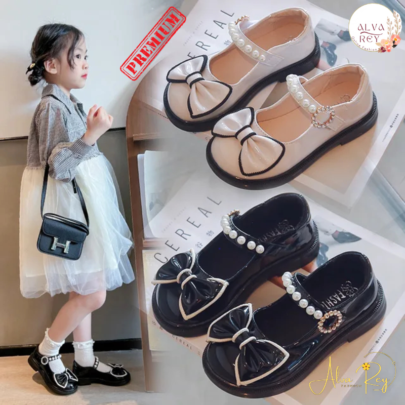Jual Sepatu Cantik Anak Perempuan Motif Mutiara Pita Sepatu Anak Wanita ...