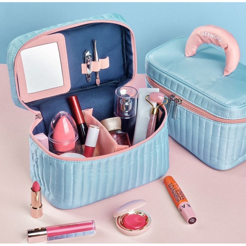 Jual Sephora vanity makeup pouch with 2 compartment | Shopee Indonesia
