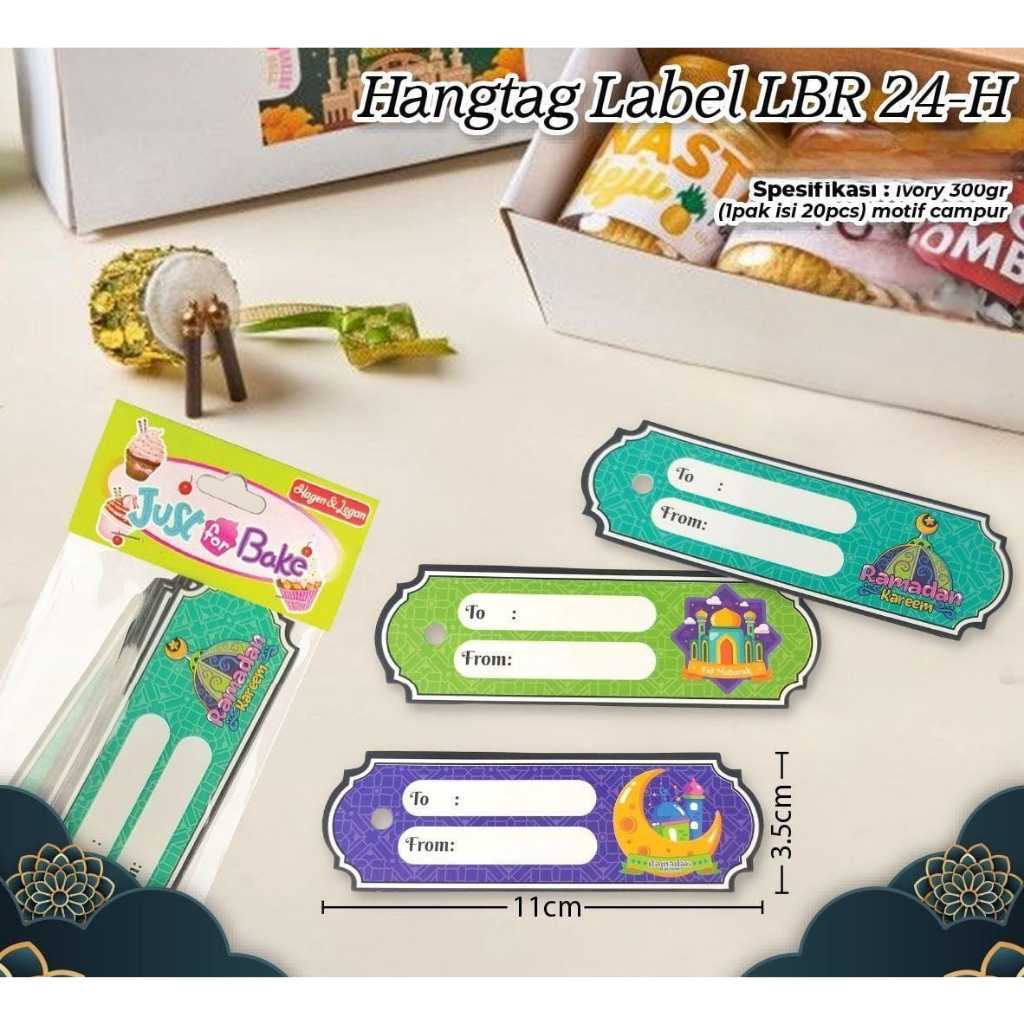 Jual Hangtag Label LBR 24 H | i | J | Edisi Lebaran| Hiasan Box Kue (1 Pack 100 Pcs) | Shopee ...