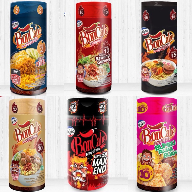 Jual (1 botol) KOBE BonCabe Sambal Tabur (Bon Cabe Bubuk) | Shopee ...