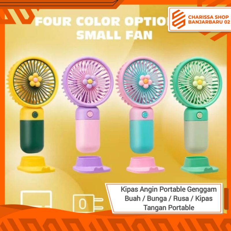 Jual Kipas Angin Portable Genggam Buah / Bunga / Rusa / Kipas Tangan ...