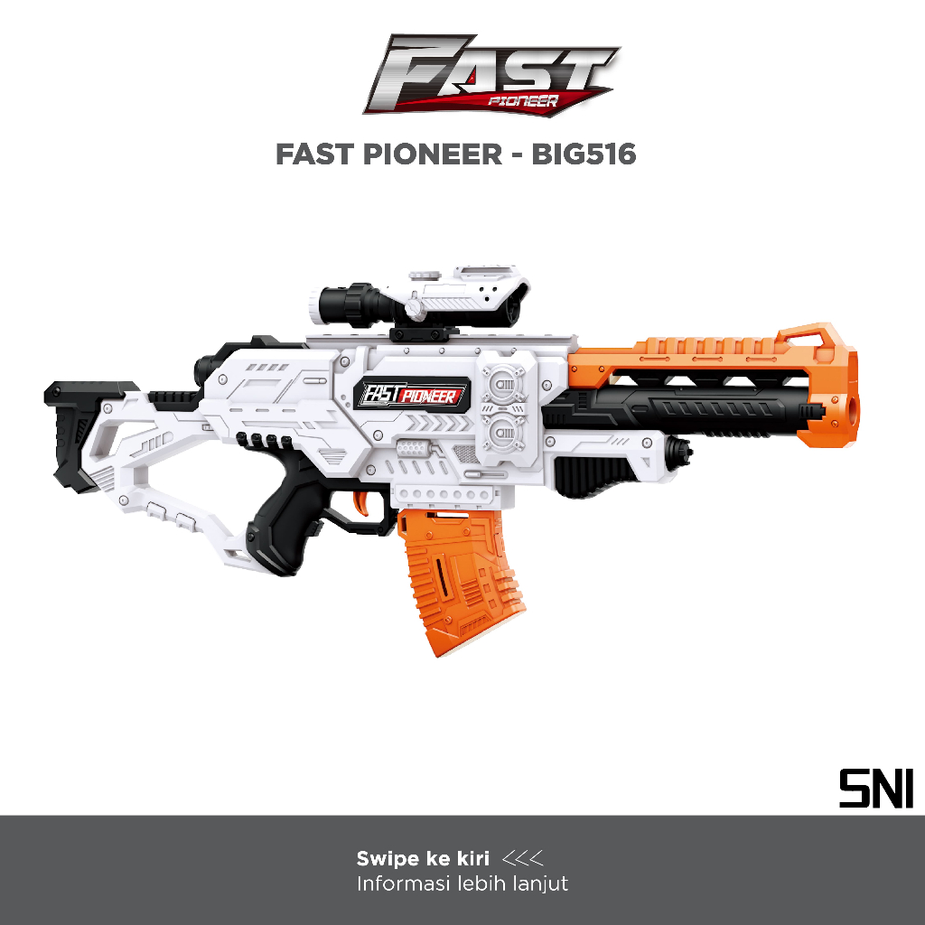 Jual Fast Pioneer - Mega Blaster 36 Darts Series / Mainan Pistol Anak ...