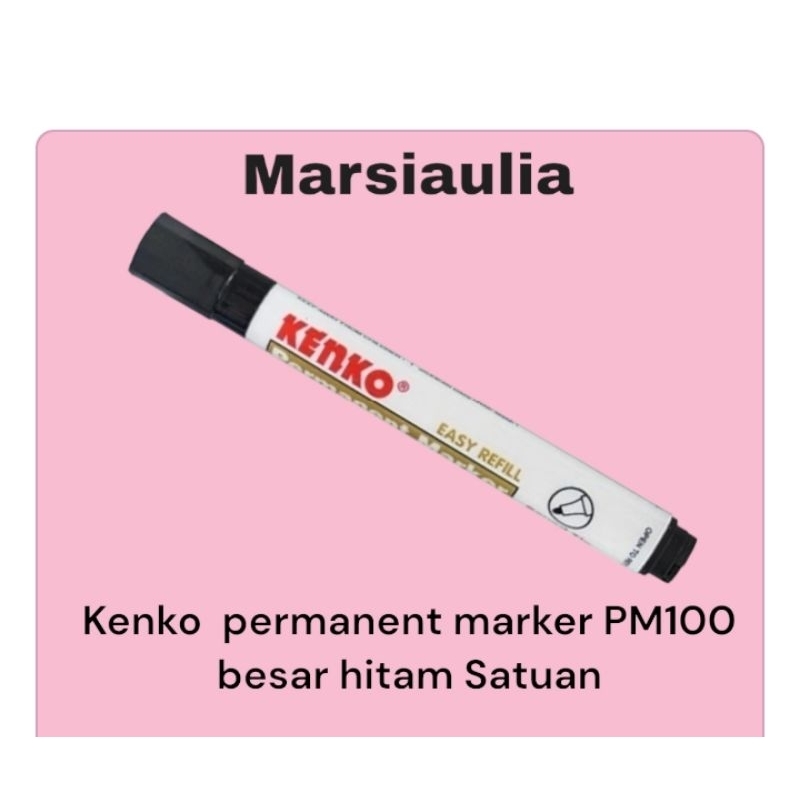 Jual Kenko permanent marker PM100 spidol permanen besar hitam black ...