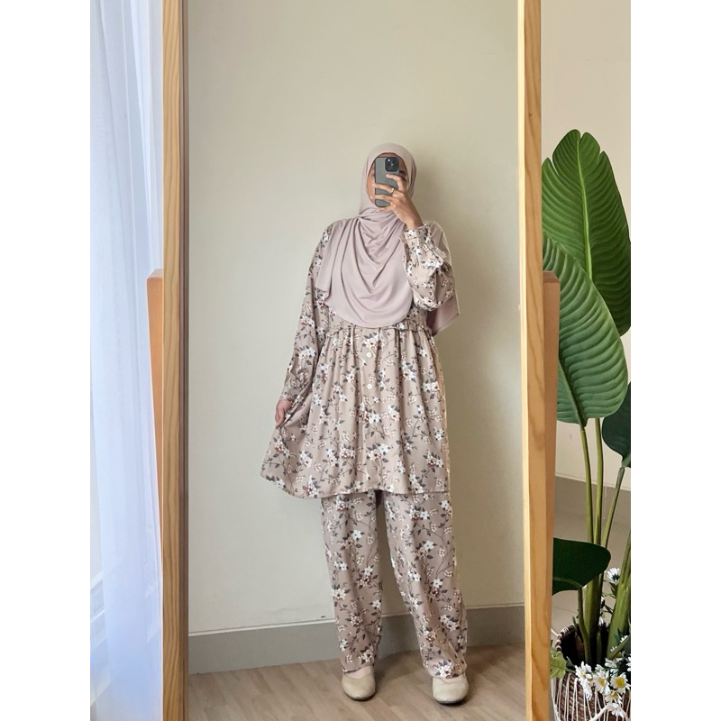 Jual Auraquina . Yura Set . One Set Setelan Rayon Piyama | Shopee Indonesia