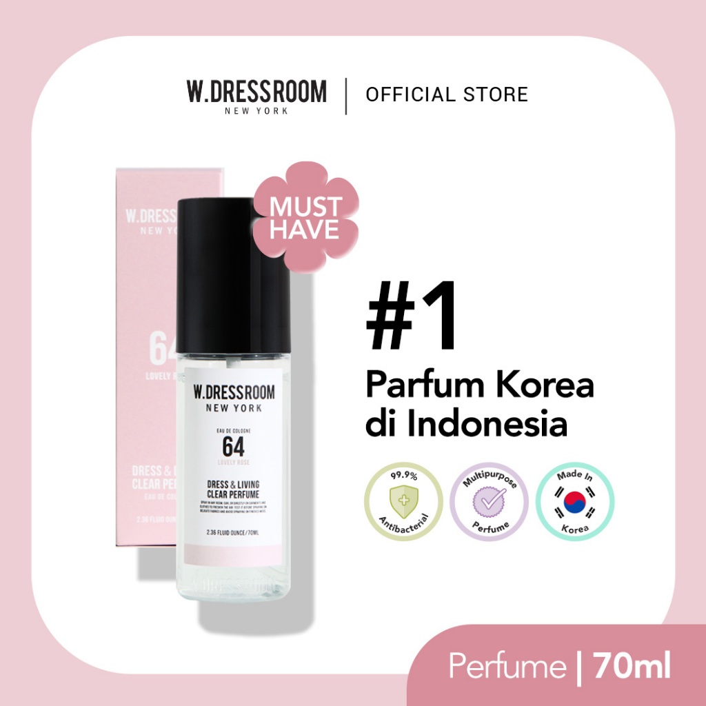 Jual W.DRESSROOM Dress & Living Clear Perfume No. 64 Lovely Rose (70ml ...
