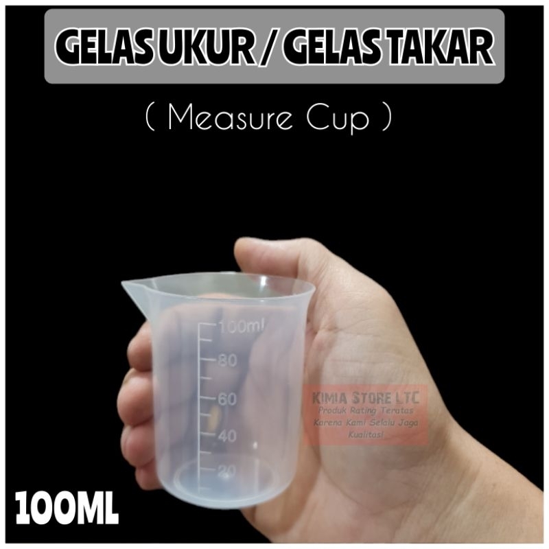 Jual GELAS UKUR 100ML / GELAS UKUR PLASTIK 100ML / GELAS TAKAR 100ML ...