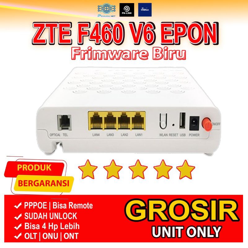 Jual ZTE F460 V6 EPON ONU ONT UNIT Firmware Biru tanpa adaptor | Shopee ...