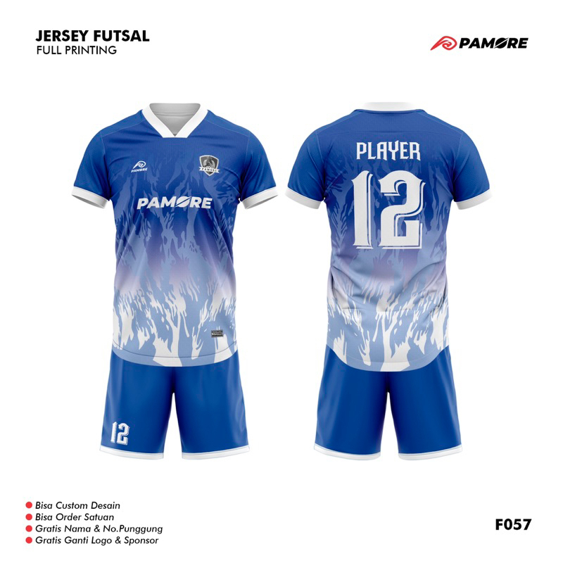 Jual Jersey Futsal/Bola Custom Full Printing Bisa Satuan Free Request F057 | Shopee Indonesia