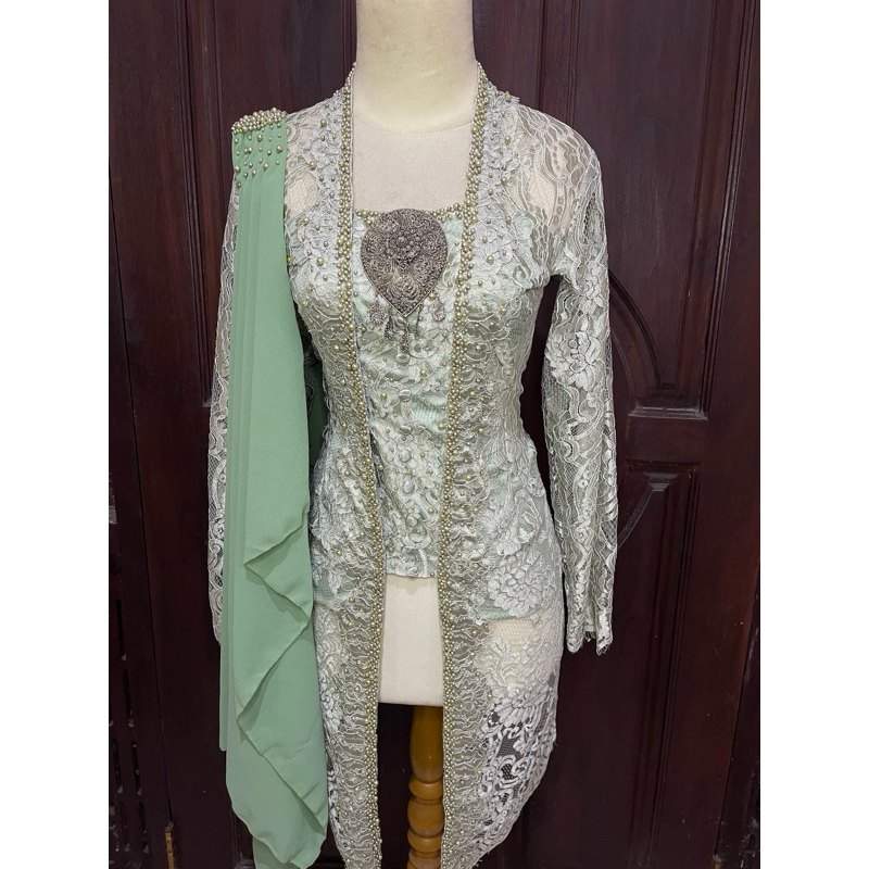 Jual PO kebaya kutu baru pundak modif kerut + selendang (FURING SEBADAN ...