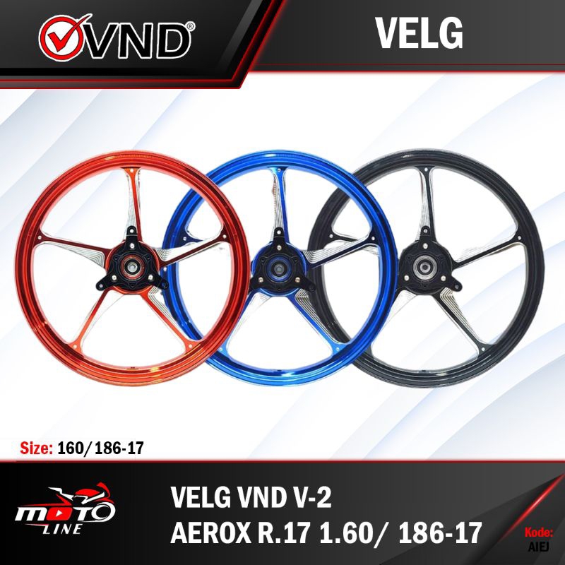 Jual Velg VND Racing Ak 55 V.2 AEROX 155 - 160x17 & 185x17 | Shopee Indonesia