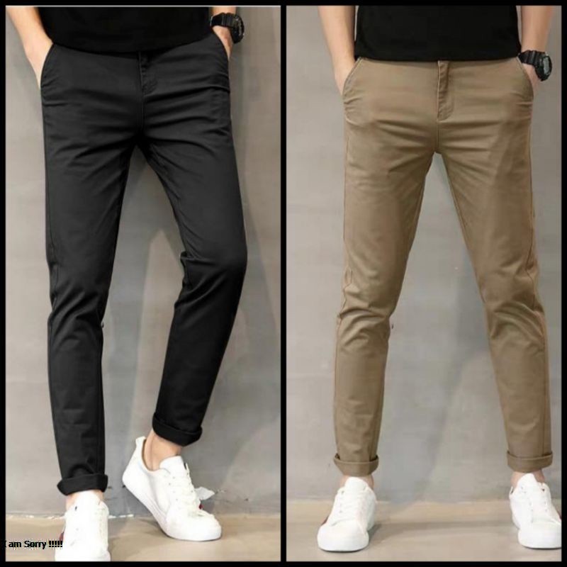 Jual Celana Chino Pria Slim Fit Chino Panjang Cowok ukuran 27-38 Celana Kain Cowok Celana Chinos ...