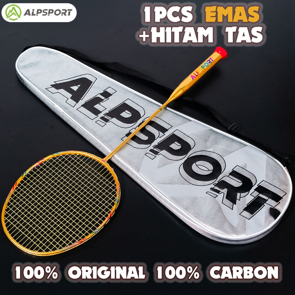 Jual ALPSPORT New Cherry Badminton Racket 100% Serat Karbon Penuh ...