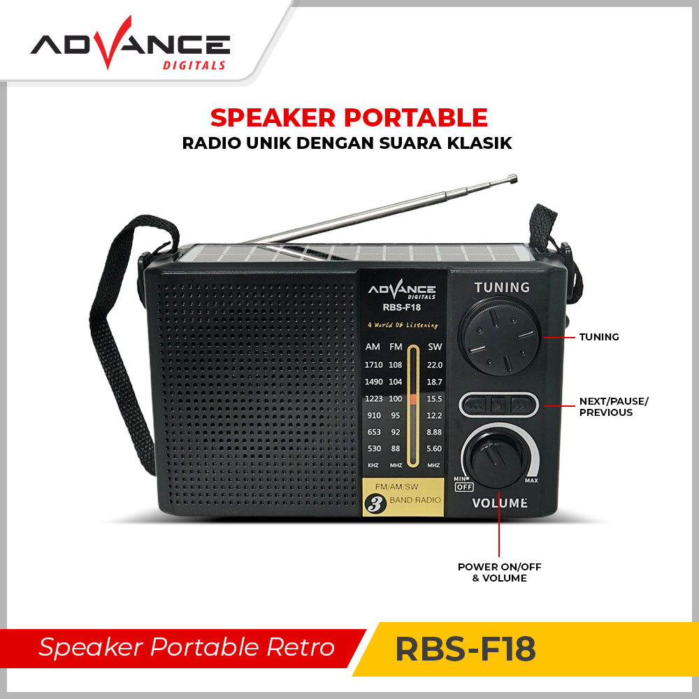 Jual SPEAKER RADIO MODEL RETRO / SPEAKER RADIO JADUL ADVANCE RBS-F18 / SPEAKER RADIO TUA ADVANCE ...