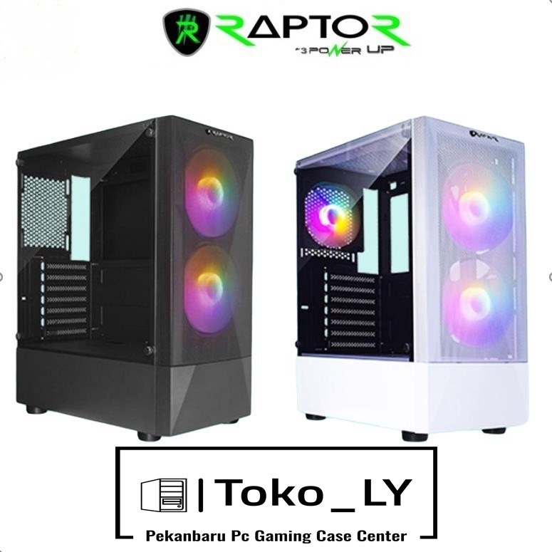 Jual CASING POWER UP RAPTOR Black Strike 1630 Free 2 FAN - Tempered ...