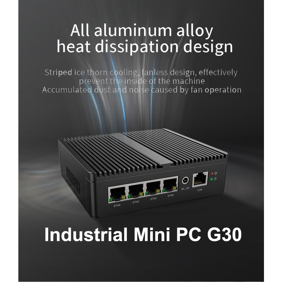 Jual Industrial Mini PC G30 Intel N5105 Fanless 4x LAN i226V 2.5G ...
