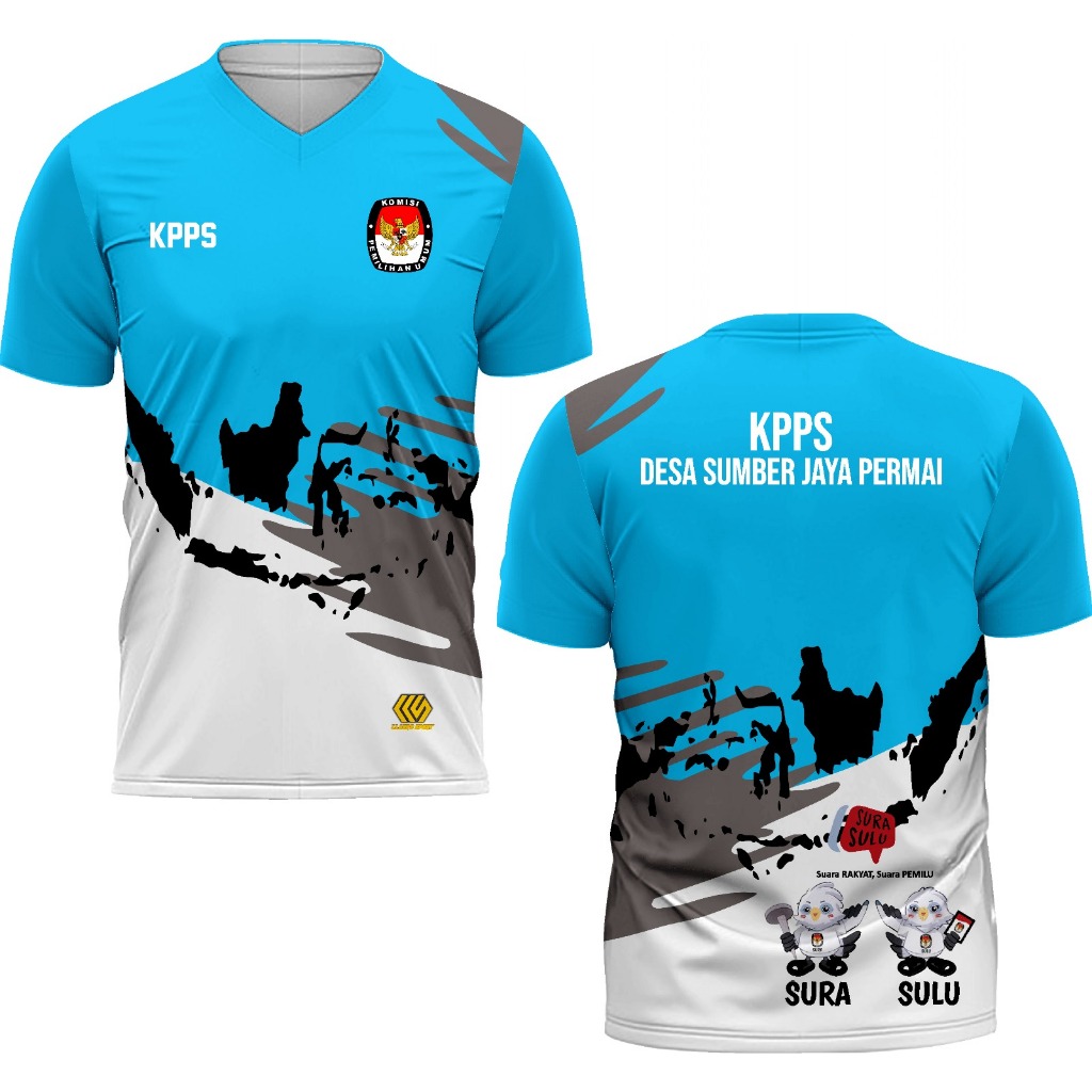 Jual Kaos Jersey KPPS Biru 2024 full Printing | Shopee Indonesia