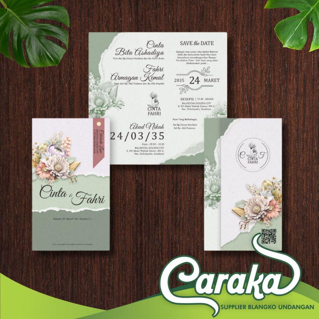 Jual Kartu Undangan Pernikahan atau Kertas Undangan atau Blangko ...