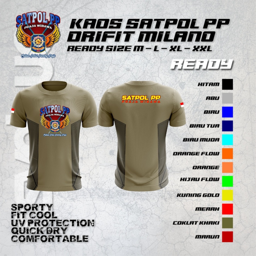 Jual Kaos Satpol PP WING LOGO / Kaos Pamong Praja WINGLOGO Bahan Dryfit ...