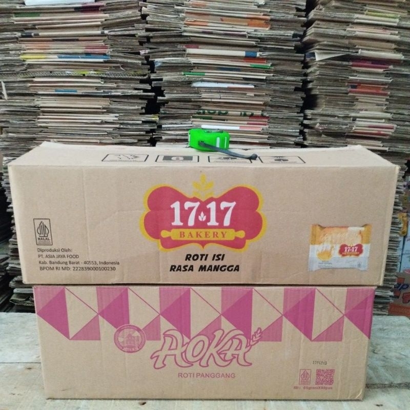 Jual Kardus bekas roti aoka besar uk 56x35x18cm untuk packing atau ...