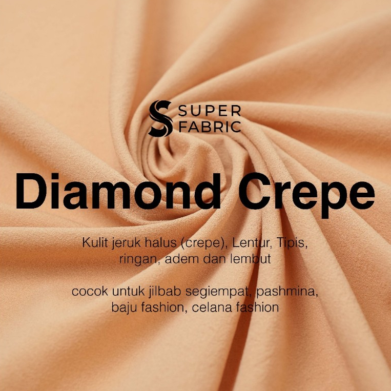 Jual 0,5 meter Kain Diamond Crepe Stretch Georgette Italiano | Shopee ...
