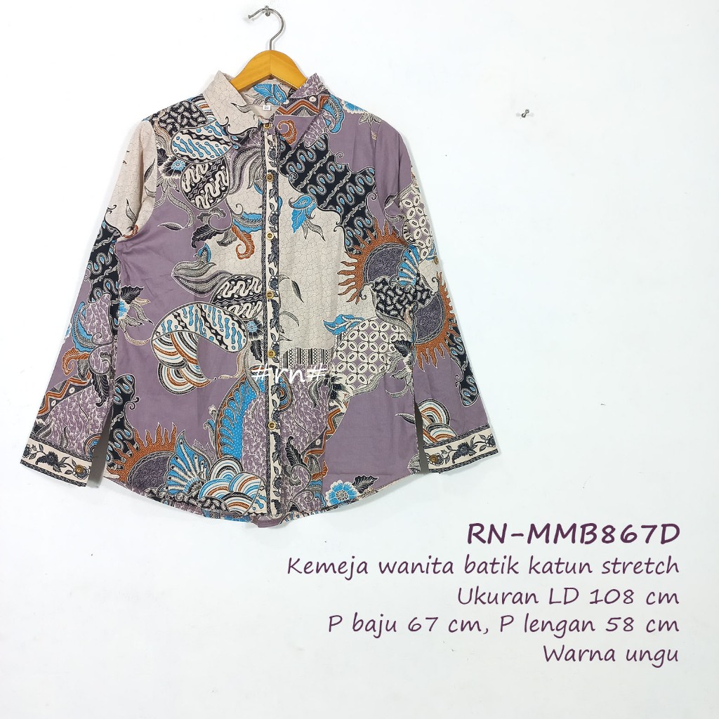 Jual Kemeja batik wanita katun stretch modis lucu keren part I | Shopee ...