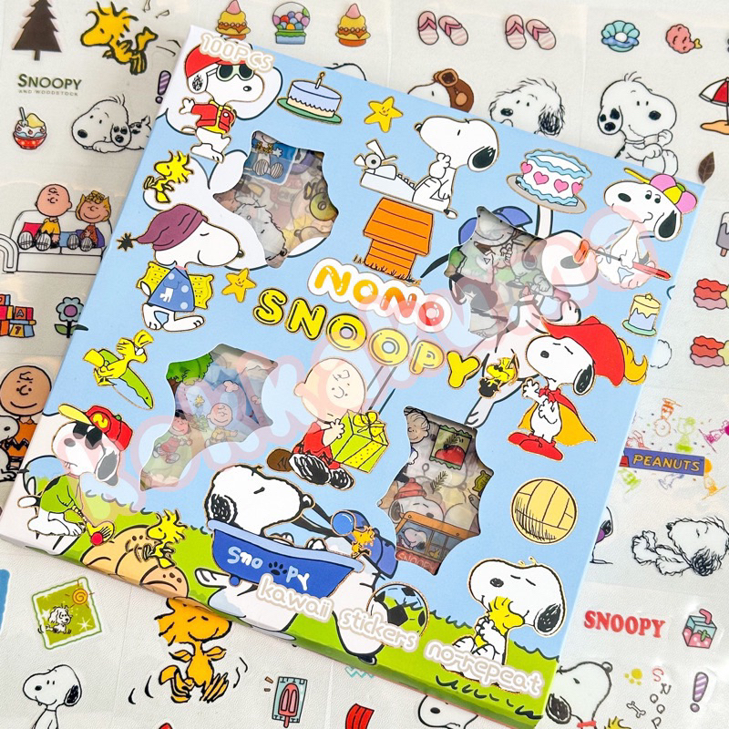 Jual Stiker Nono Snoopy 100 lembar Aesthetic Sticker Diary / Journal ...