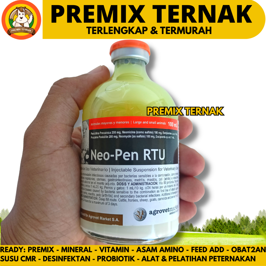 Jual NEO PEN RTU 100ML AGROVET - Antibiotik Hewan - Like Penstrep ...