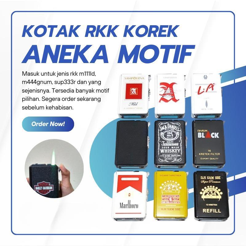 Jual kotak box tempat simpan rkk plus korek api gas lighter gambar merk ...
