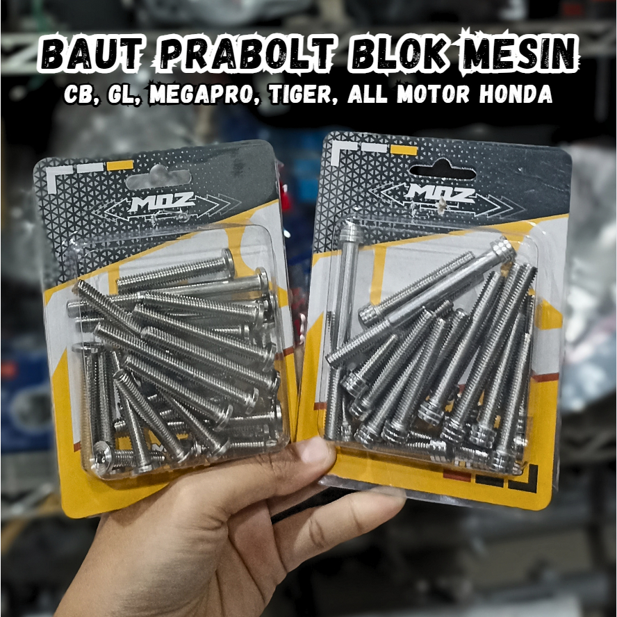Jual BAUT PROBOLT BLOK MESIN CB GL MEGAPRO TIGER BAUT BAK MESIN SET KIRI KANAN PNP HONDA TIGER ...