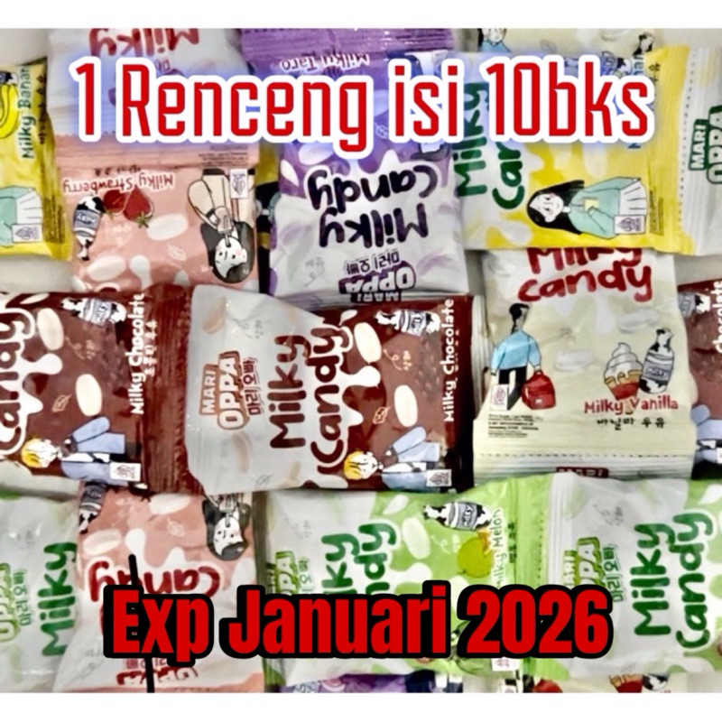 Jual Milky Candy Mari Oppa Berbagai Rasa 1 Renceng isi 10 bks Permen ...