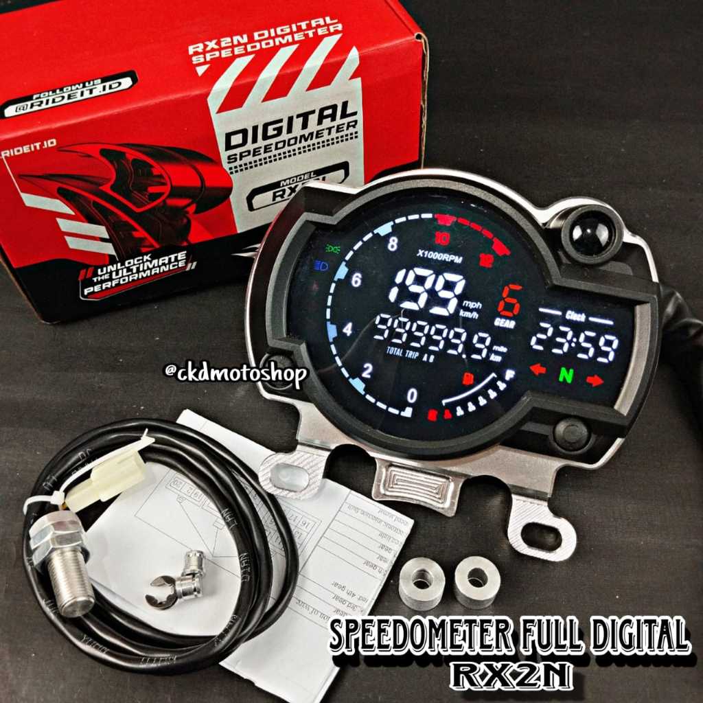 Jual SPEEDOMETER KOSO RX2N FULL INDIKATOR DIGITAL SPEDO SPIDO KOSO RX2N ...