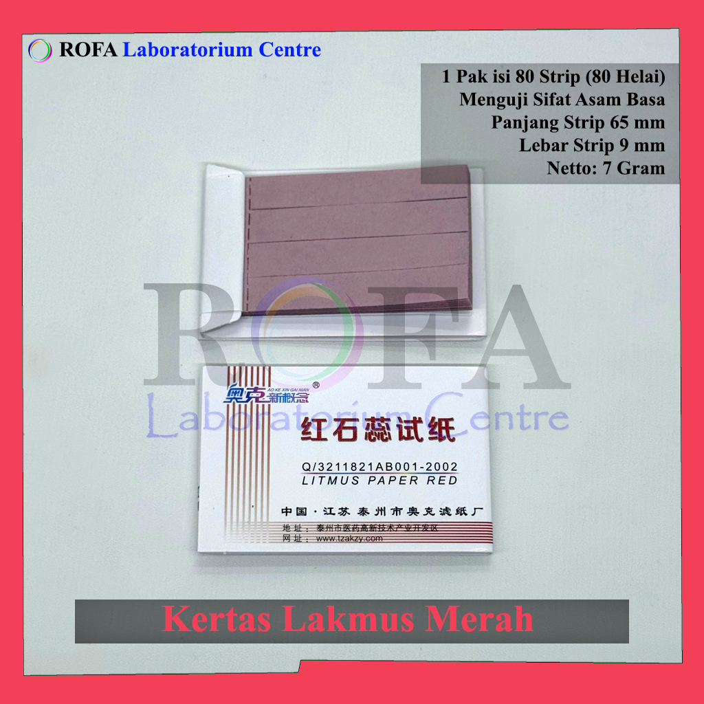Jual Kertas Lakmus Merah / Litmus Paper Red / Kertas pH / Indikator ...
