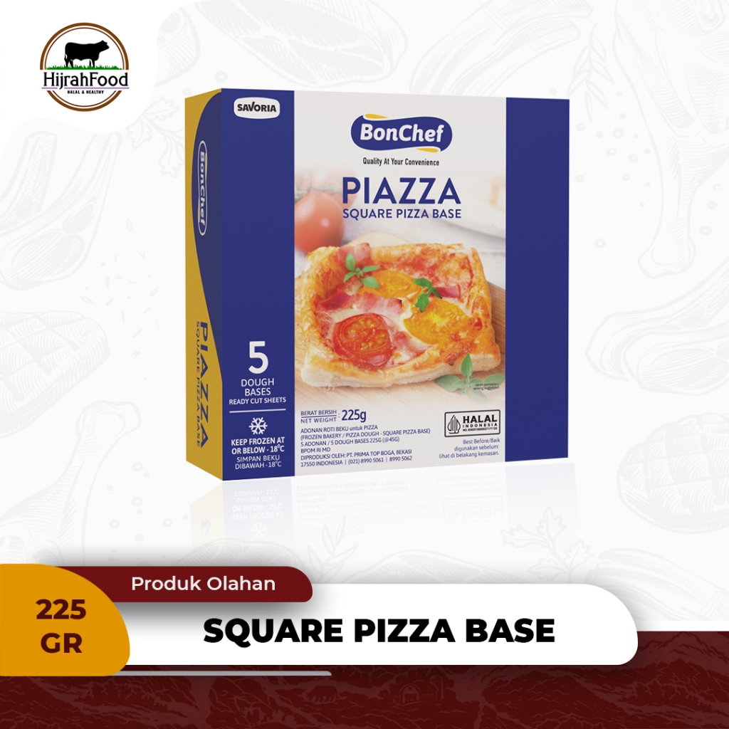 Jual Bonchef Piazza Square Pizza Base Dough Bases 225gr Adonan Pizza ...