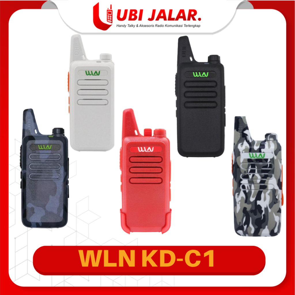 Jual WLN KD C1 UHF Handy Talky Two way Radio C1 400-470Mhz 16 Channel ...
