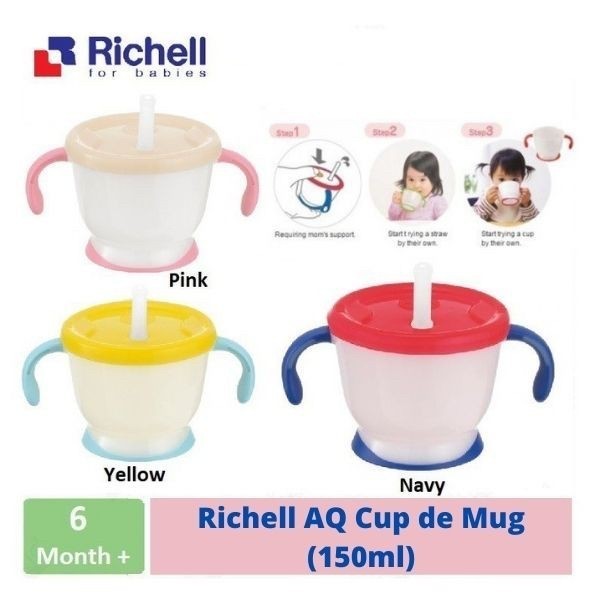 Jual Richell cup de straw training/straw training mug/tmpt mnm anak ...