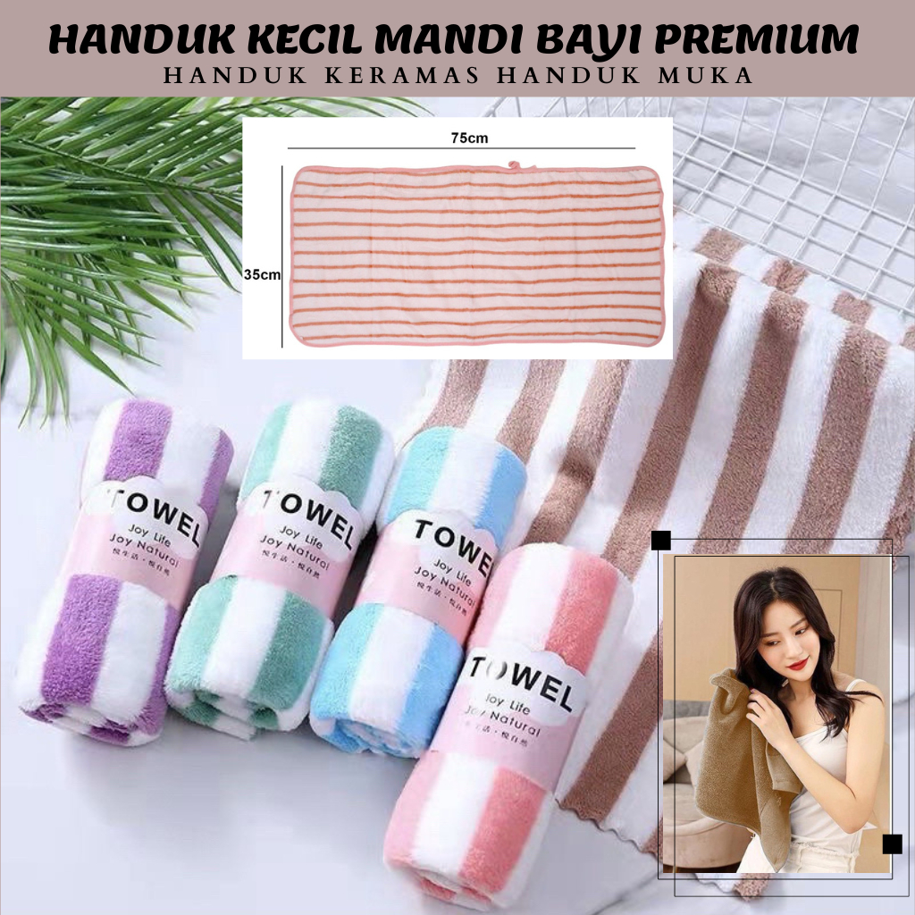 Jual Handuk Mandi Bayi Premium Kecil Termurah / Handuk Muka 75x35 ...