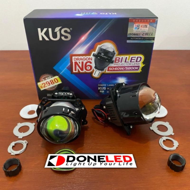 Jual LAMPU BILED PROJECTOR KUS N6 3 Inch 60 Watt LAMPU UTAMA SOCKET H4 ...