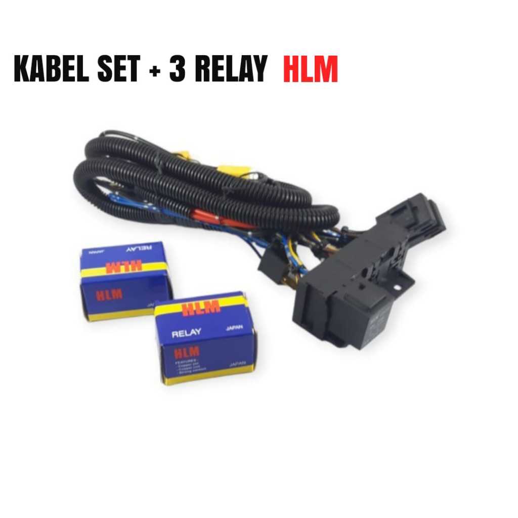 Jual Kabel Relay Lampu 3U Relay 12V HLM Tipe Soket H4 | Shopee Indonesia