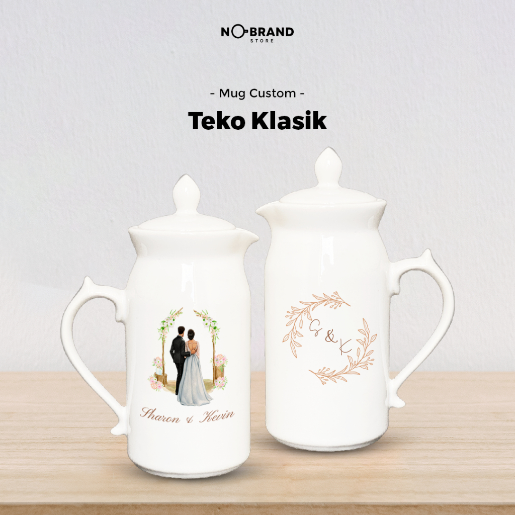 Jual MUG CUSTOM SOUVENIR GELAS MUG CUSTOM WEDDING TEKO KLASIK | Shopee ...