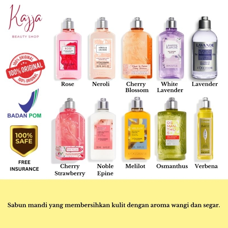 Jual Loccitane Shower Gel 250ml / Loccitane Shower Gel 75ml / Loccitane ...
