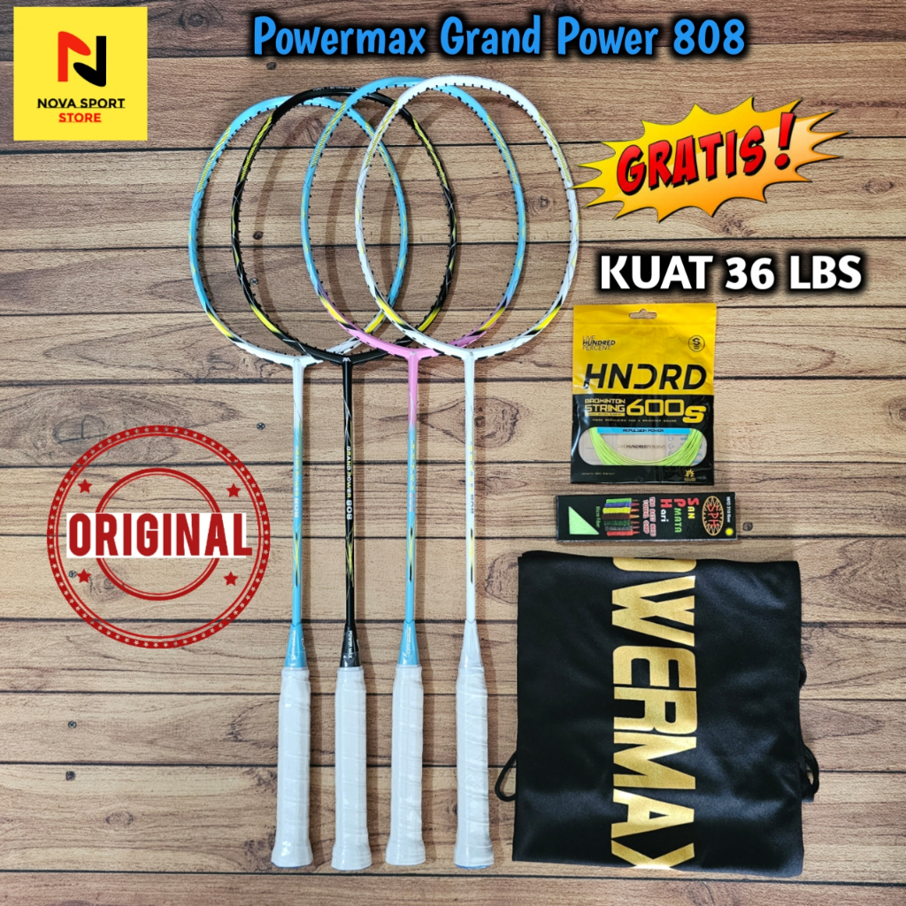 Jual Powermax Raket Badminton Grand Power 808 | Shopee Indonesia