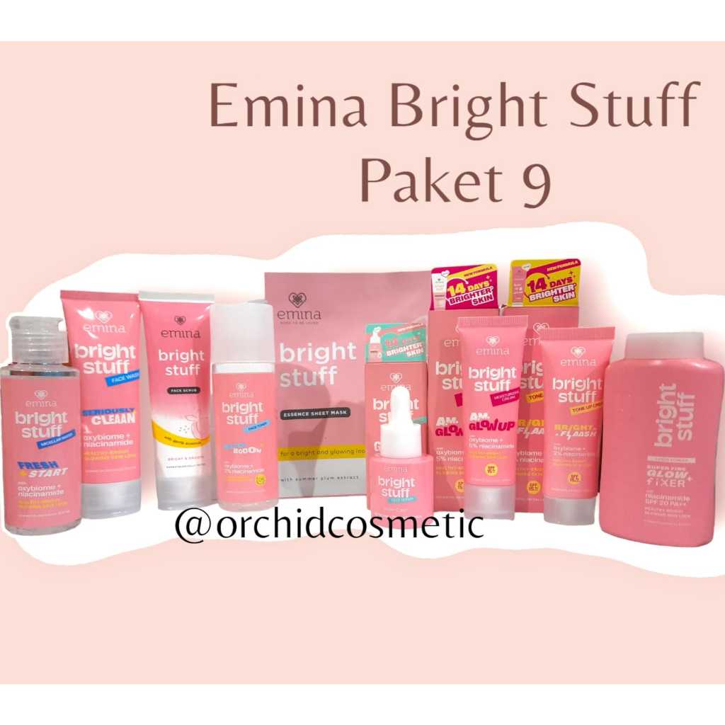 Jual [BISA COD] Emina Paket Bright Stuff GLOWING Lengkap Hemat / Emina ...