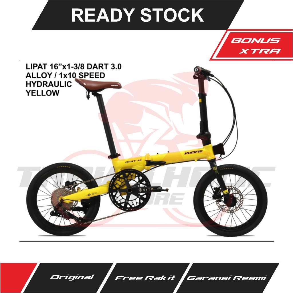 Jual Sepeda Lipat Murah Pacific DART 3.0 16" FOLDING BIKE 10 SPEED | Shopee Indonesia