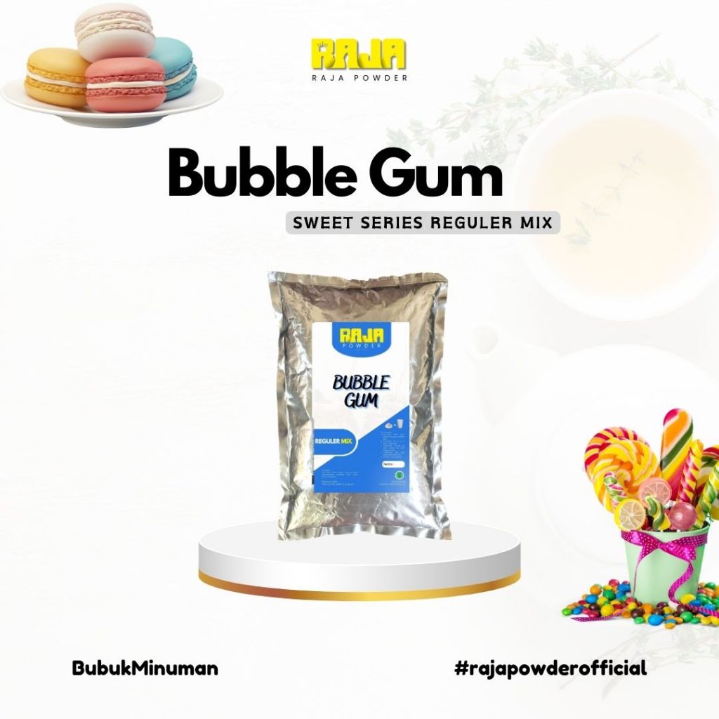 Jual Bubuk Bubblegum Bubuk Minuman Permen Karet Powder 1 kg / 1000 gram ...